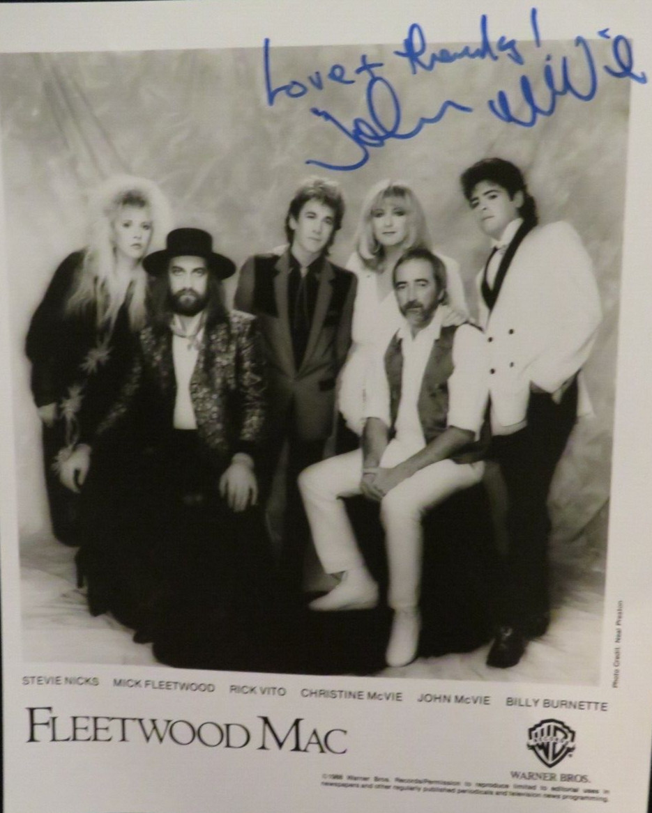 RARE \"Fleetwood Mac\" John McVie Hand Signed B&W Promotional Photo COA ...