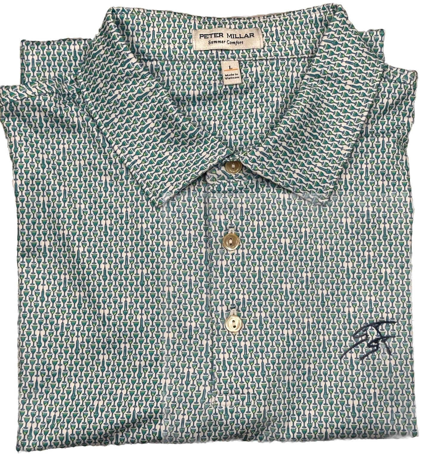 Peter Millar Golf Shirt Polo CS Summer Comfort Mens Manhattan Print ...